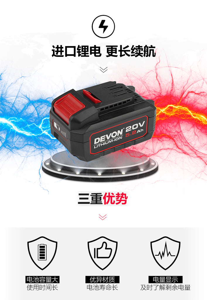 大有DEVON 起子衝擊電鑽(石屎適用)(鋰20V)(無刷)(淨機) 5283-LI-20TSI/N – DEVON大有官方旗艦店
